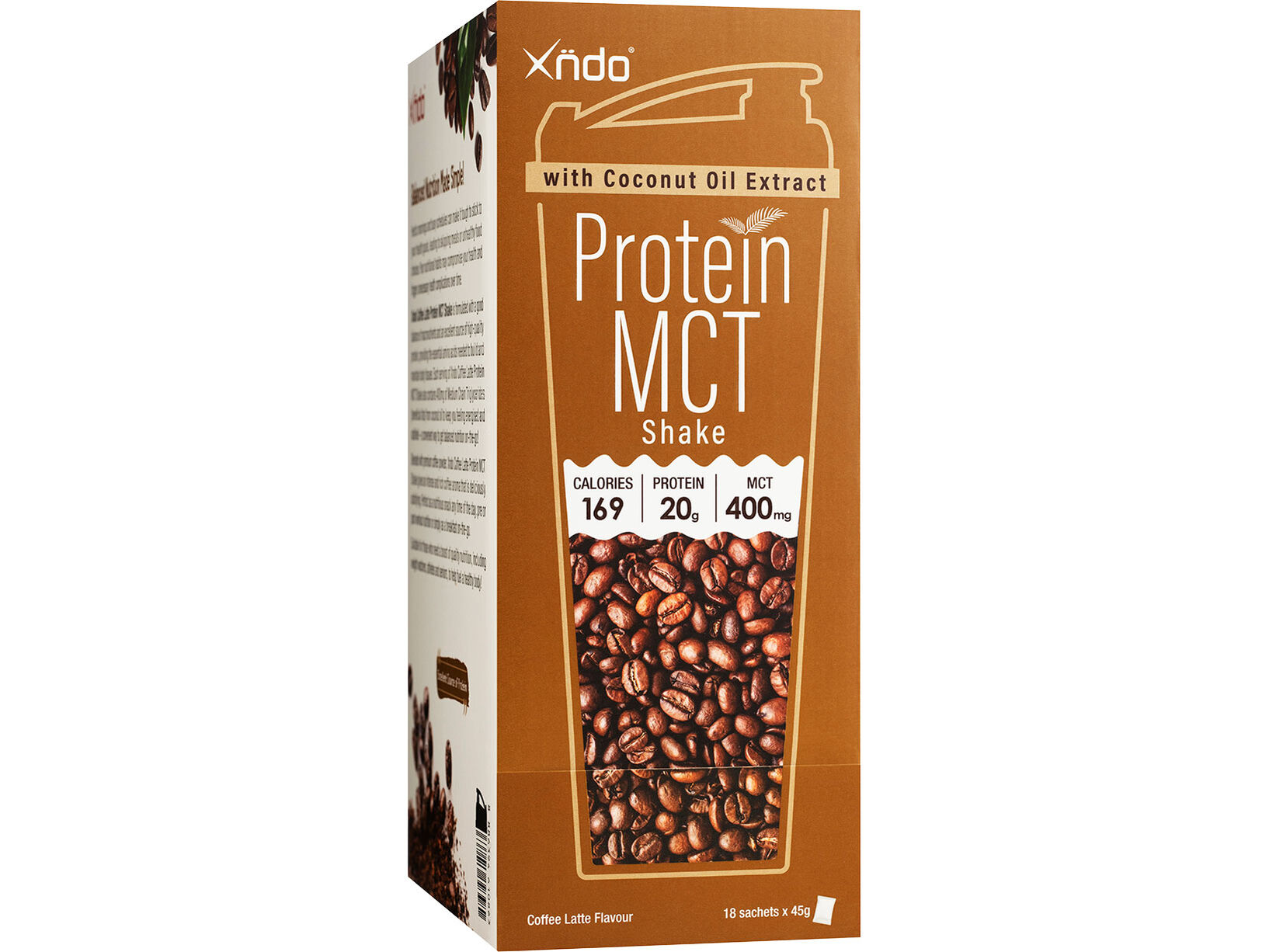 Protein MCT Shake Coffee Latte | XNDO Food for Health