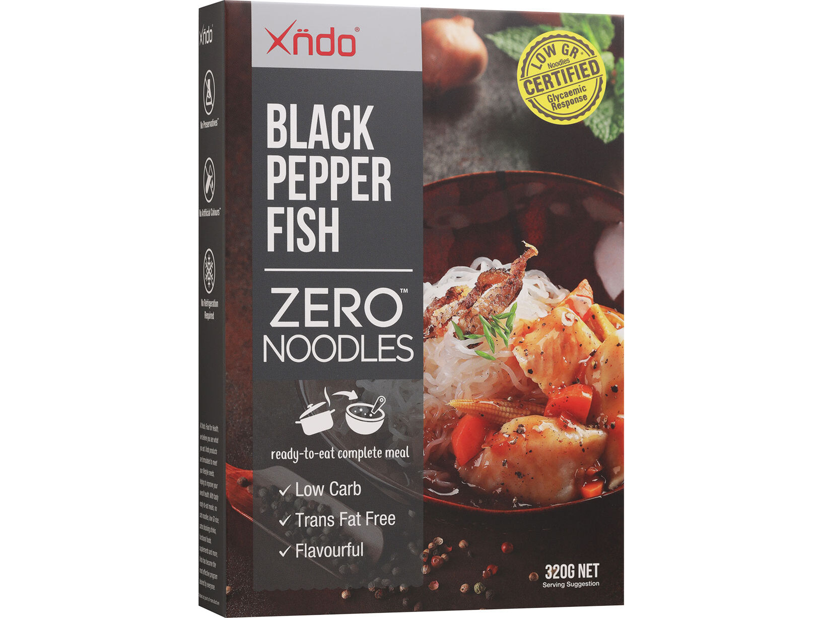 Black Pepper Fish ZERO™ Noodles | XNDO Food for Health